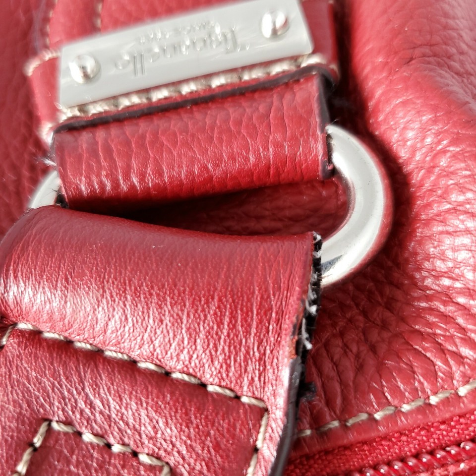 Tignanello Handbag Leather Red Silver Color Hardware Gift Tignanello ...