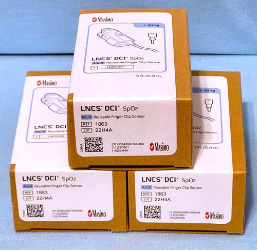 LOT of 3 Masimo LNCS DCI Adult Reusable SpO2 Sensor - REF 1863 NEW | eBay