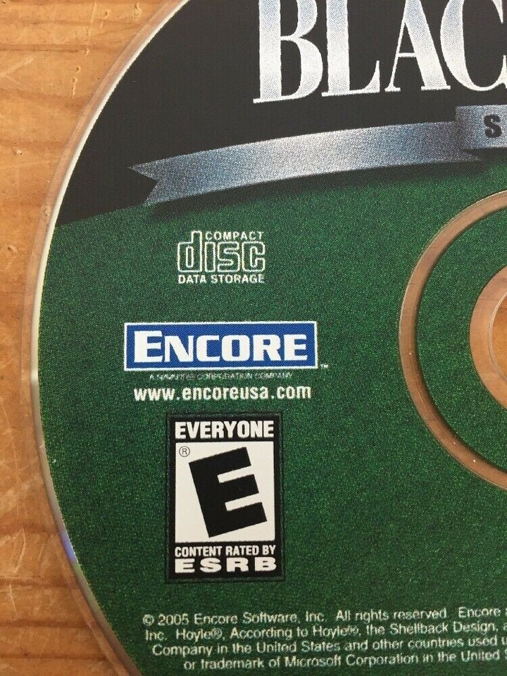 2005 Hoyle Blackjack Series Computer PC Video Card Encore Game CD ROM ...