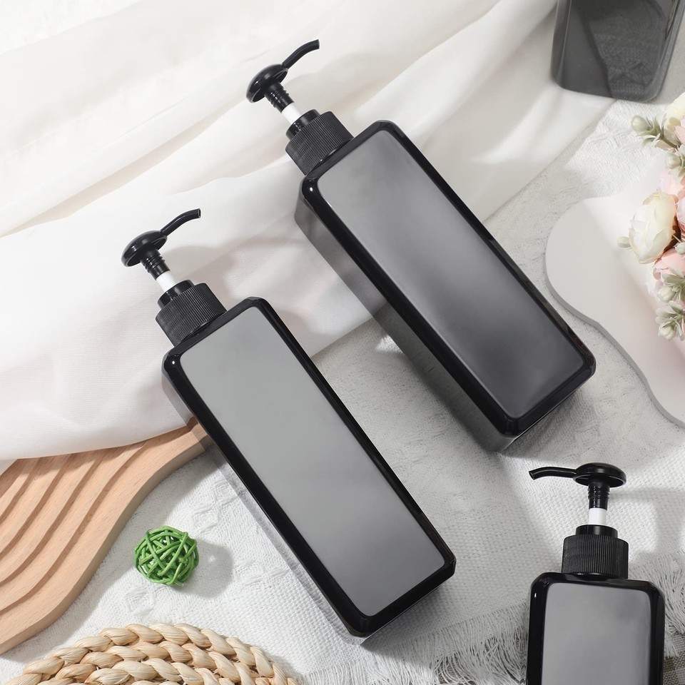 20 Pack 16oz/ 500ml Plastic Empty Bottles Refillable Shampoo Containers ...