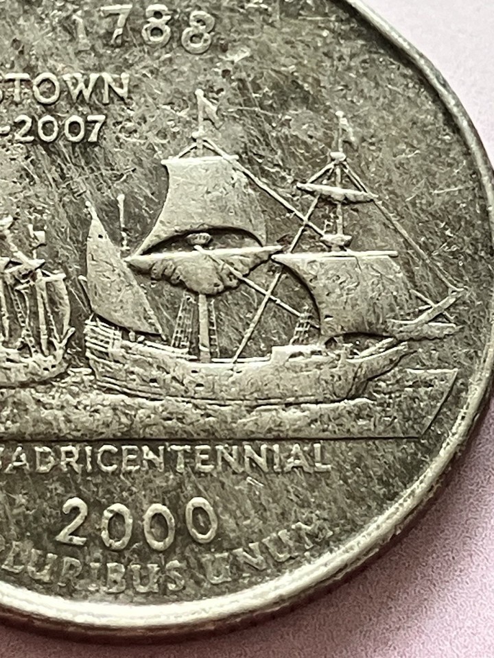 2000 P Virginia State Quarter missing clad error | eBay
