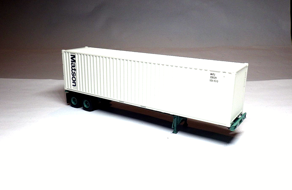 MATSON 40' Dry Container on chassis - Athearn - HO Scale | eBay
