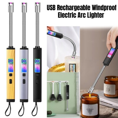 Candle Lighter Electric Long Fire Rechargeable Gas Hob Oven Cooker Camp ...