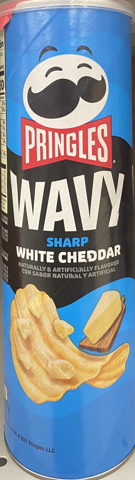 Pringles Wavy Sharp White Cheddar Potato Chips 4.8 oz for sale online ...