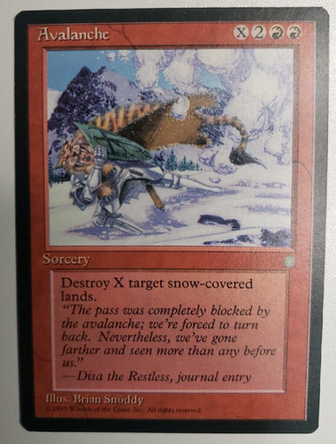 Avalanche MTG Red Sorcery Magic the Gathering Destroy Snow Covered ...