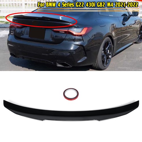 For BMW G22 4 Series 430i M4 2021 2022 Gloss Black Rear Trunk Spoiler ...