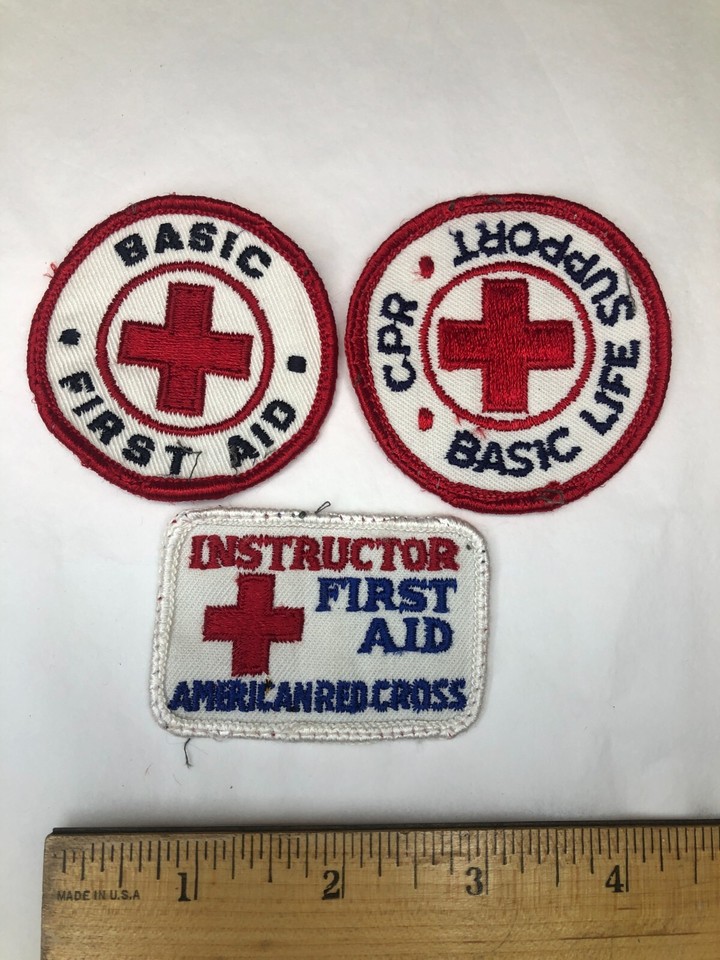 American Red Cross Patch Lot Basic First Aid CPR Basic Life Support, Instructor | eBay