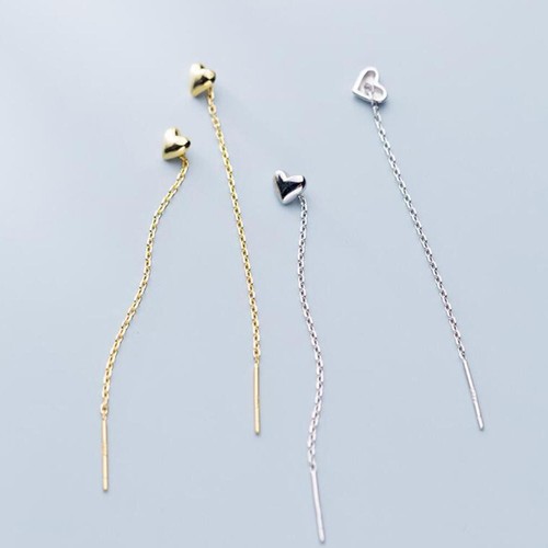 Lovely Tiny Heart 925 Sterling Silver Thread Line Threader Dangle ...
