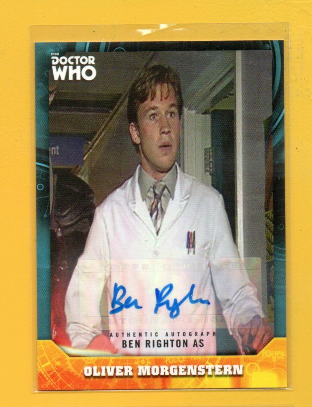 D25184 2017 Doctor Who Signature Series Autograph Ben Righton Oliver ...
