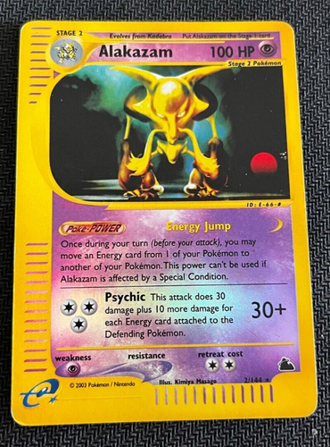 Pokemon Card / Alakazam / Reverse Holo / Skyridge Set / 2/144 English ...
