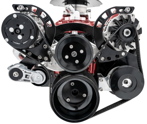March Performance Small Block Chevy Serpentine System Billet SBC 327 ...