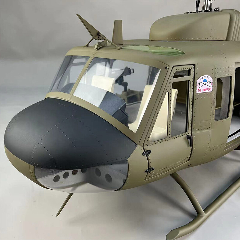 800 UH-1D Army ARF RC Helicopter Fuselage 800 Size UH1D SM2.0 Military ...