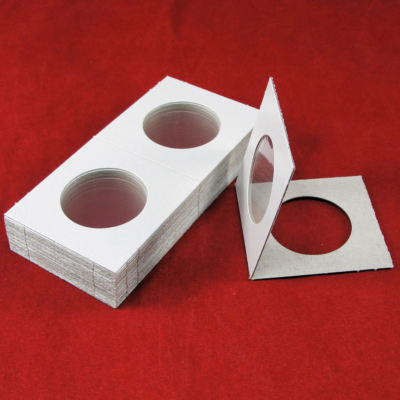25 Cardboard 2 x 2 Coin Holder Mylar Flips for US Half Dollar 30.6mm or ...
