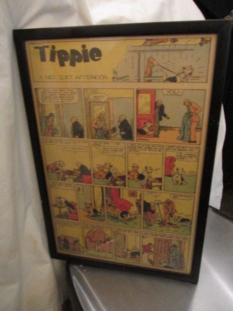 RARE 1941 COLOR Tippie By Edwina Framed Cartoon Double Sided | eBay