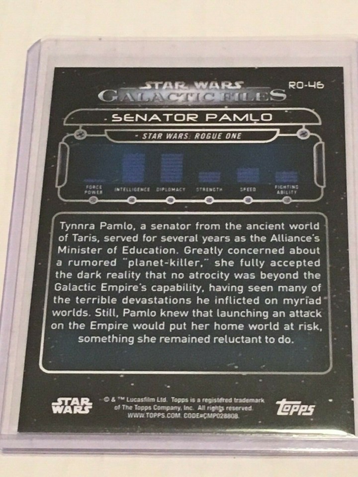 2018 Star Wars Galactic Files Blue Senator Pamlo RO-46 | eBay