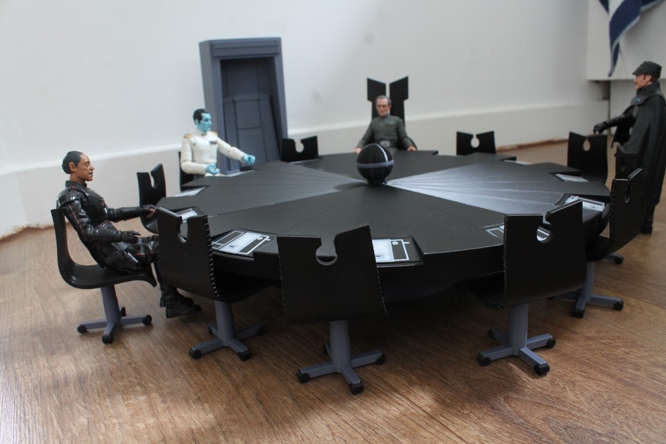 Star Wars Death Star Conference Room Table Action Figure 1/12 Scale 3D ...