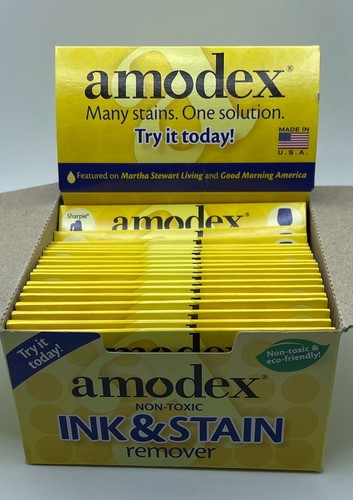 Amodex Ink & Stain Remover Trial Pack Set of 25 Single Unit Packs Non ...
