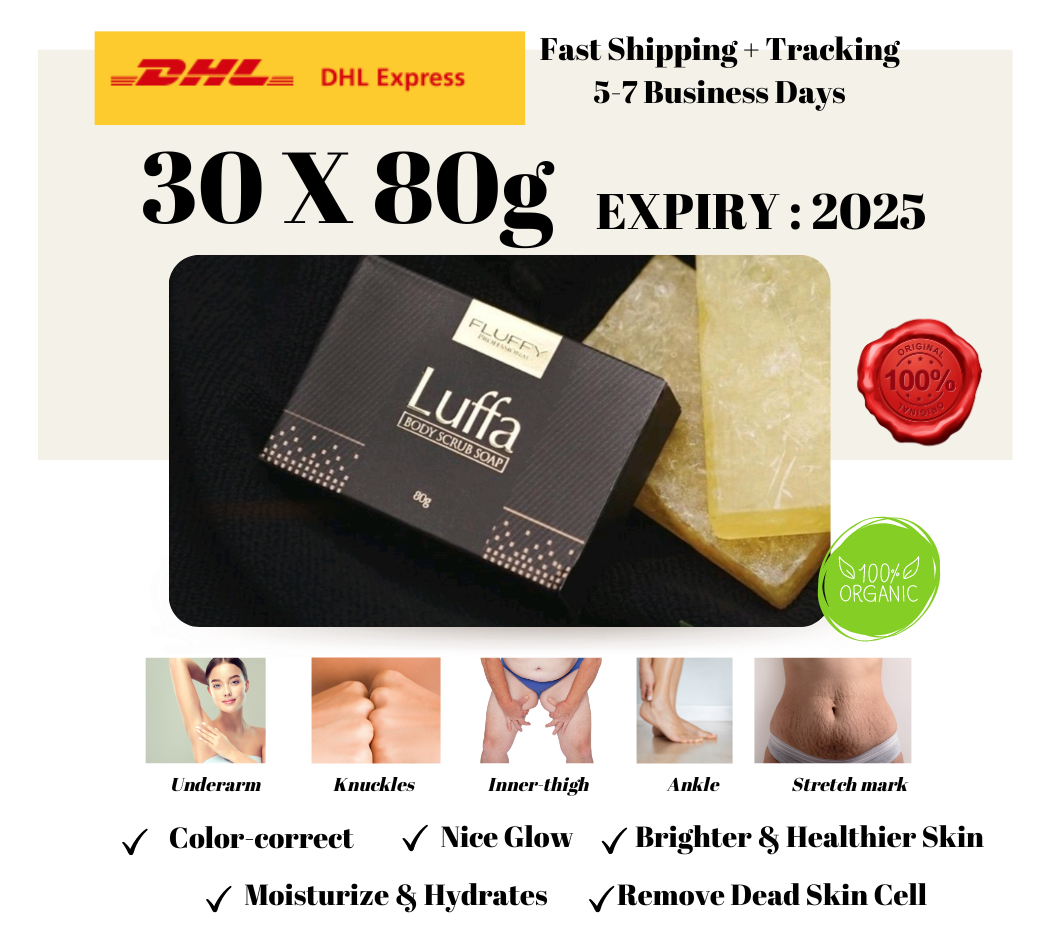 30 pcs FLUFFY LUFFA Body Scrub Soap REMOVE DIRT DARK SPOT DEAD SKIN ...