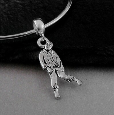 Silver Zombie Dangle Charm - Halloween Horror Charm with Large Hole ...
