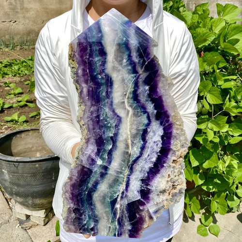 10LB Natural beautiful Rainbow Fluorite Crystal flake original stone ...