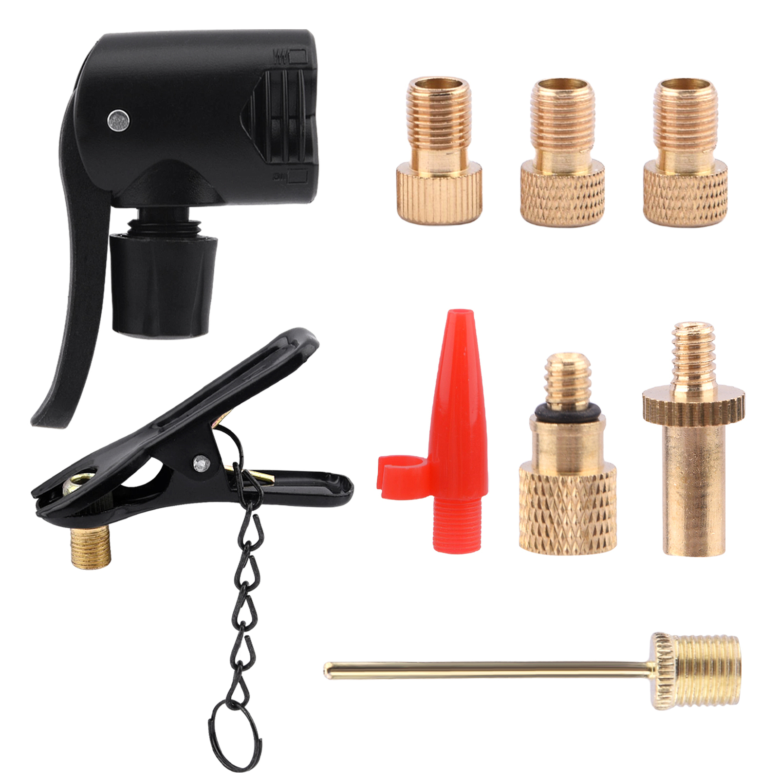 Bicycle Valve Adapter Set Pump Head Professional Car Football ...