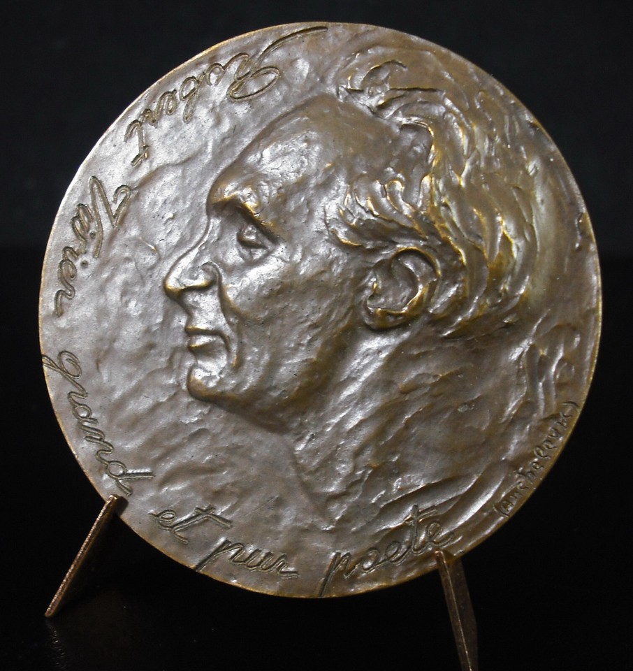 Medal Robert Vivier "Great and Pure Poet" Belgium Belgian Idel ...