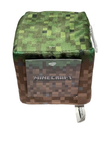 NEW MINECRAFT Stuffed Plush Foam Game Grass Lawn Microsoft Block Cube ...