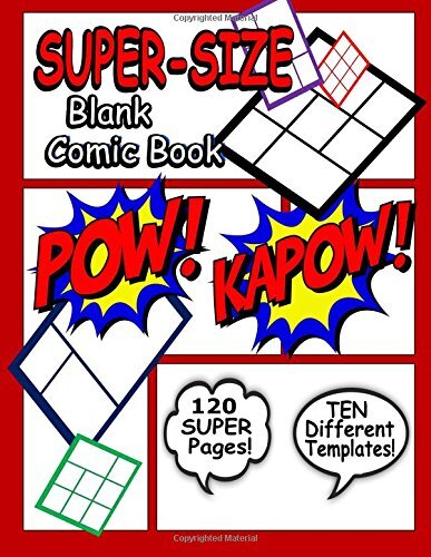 SUPER-SIZE BLANK COMIC BOOK: BLANK COMIC PANELS FOR By My Journal ...