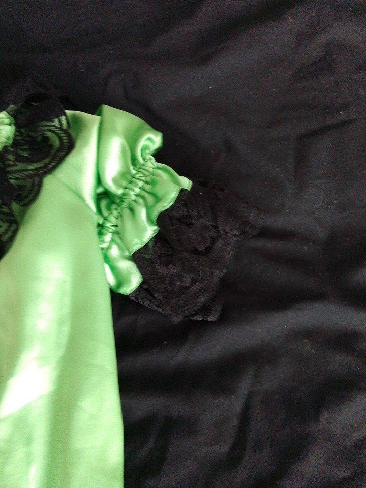 green mini maids dress party fun | eBay UK