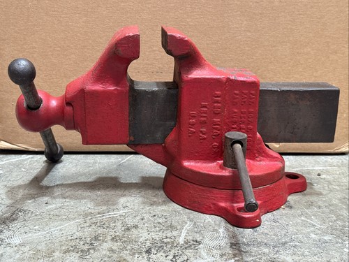 Vintage Reed No 204R Swivel Base Bench Vise, 4 Inch Jaws, 51 lbs USA ...