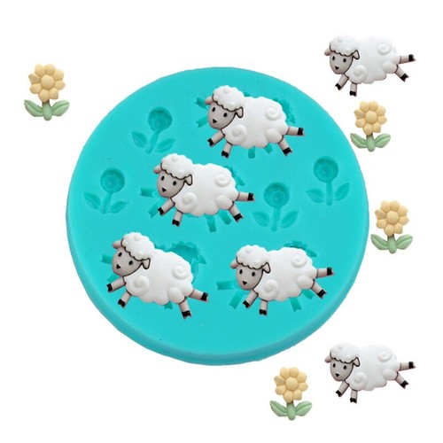 Sheep Silicone Icing Mould Baking Chocolate Cake Topping Sugar Craft ...