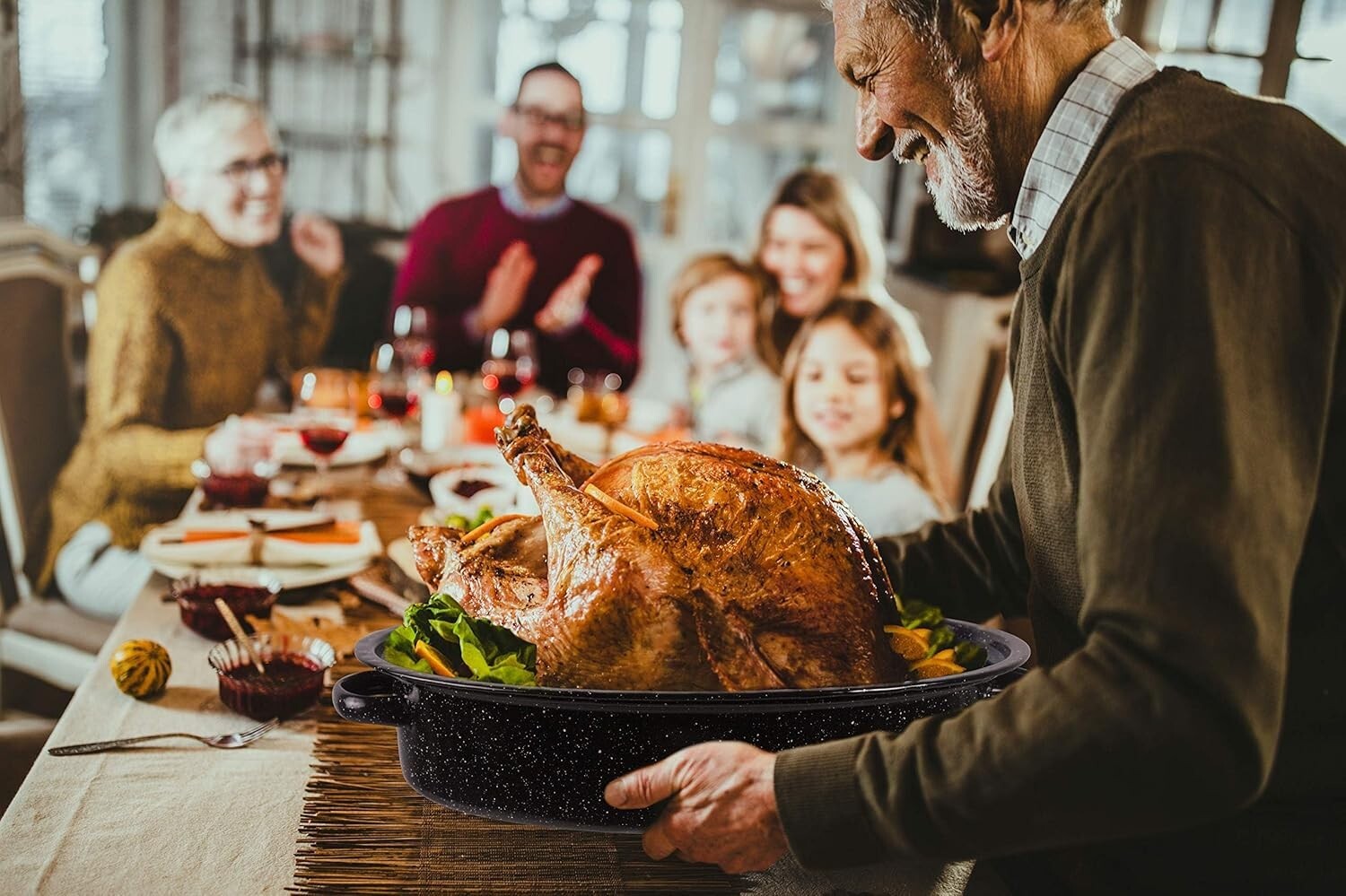 Roasting Pan With Lid, Thanksgiving Turkey Roaster Pan, Extra Large 20 ...