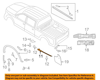 FORD OEM 17-22 F-250 Super Duty Exterior Trim-Rear Deflector ...