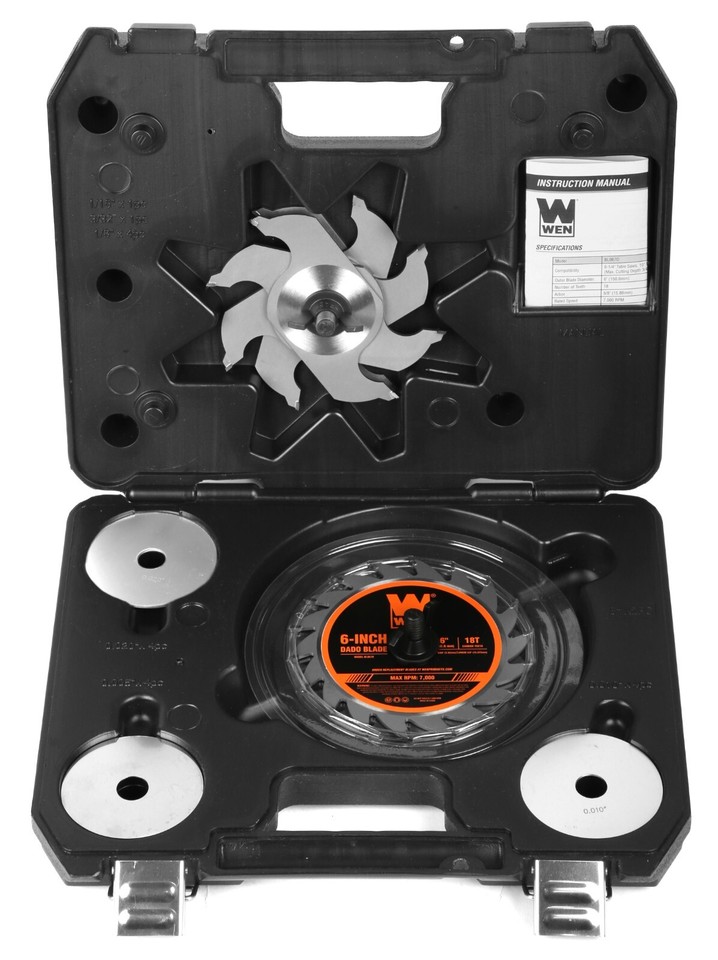 6-In 18-Tooth Carbide-Tipped Stacked Dado Blade Set for 8.25 and 10-In ...