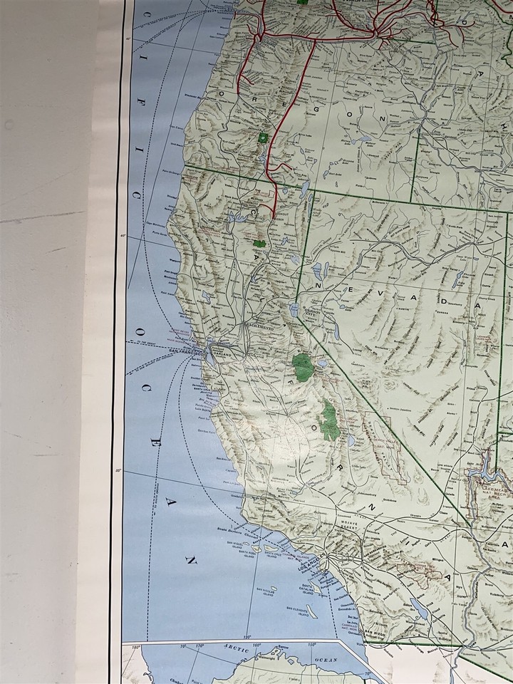 5 foot 1971 Burlington Northern Pacific Railroad Map System | eBay