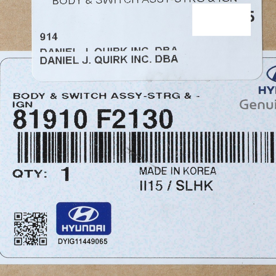 OEM NEW HYUNDAI Elantra 2017-2021 Steering & Ignition Body & Switch ...