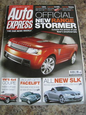 AUTO EXPRESS MAGAZINE JAN 2004 SLK JAGUAR VW COUPE RANGE STORMER ...