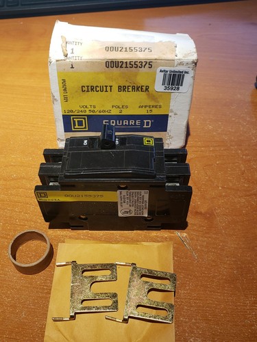 NEW Square D QOU215-5375 HP 3105-0069 Circuit Breaker 15A 2-Pole 120 ...