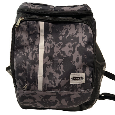 LEKE Waterproof Backpack Cooler Insulated Black Gray Leakproof Camping ...