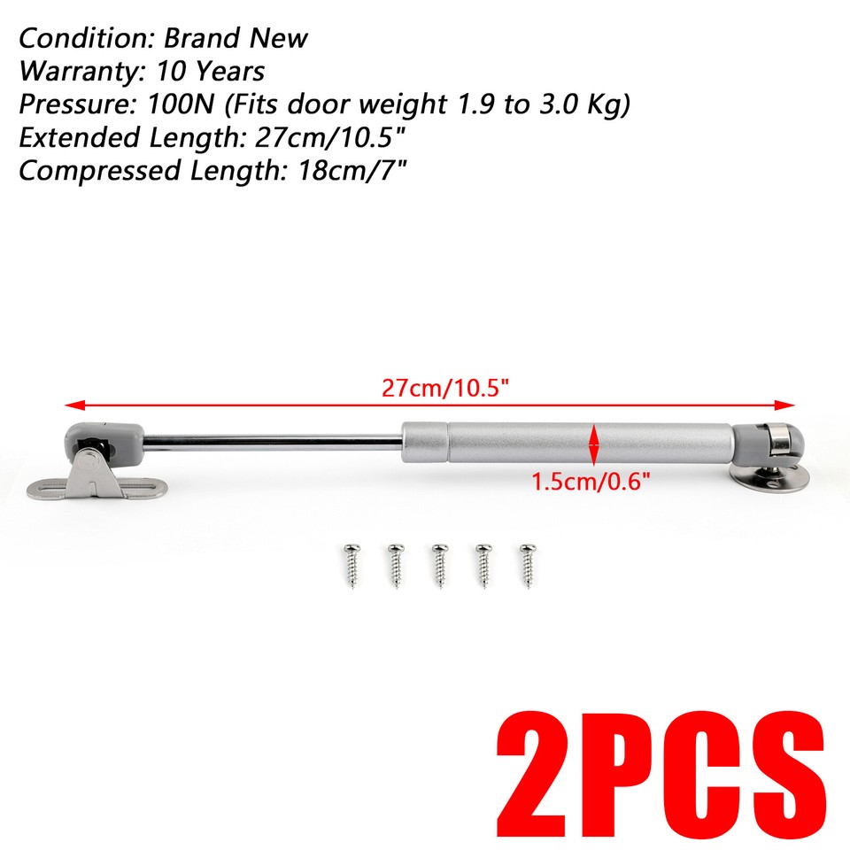 2 PACK Door Hinge Gas Spring Strut Prop Shock Lift Kitchen Cabinet ...