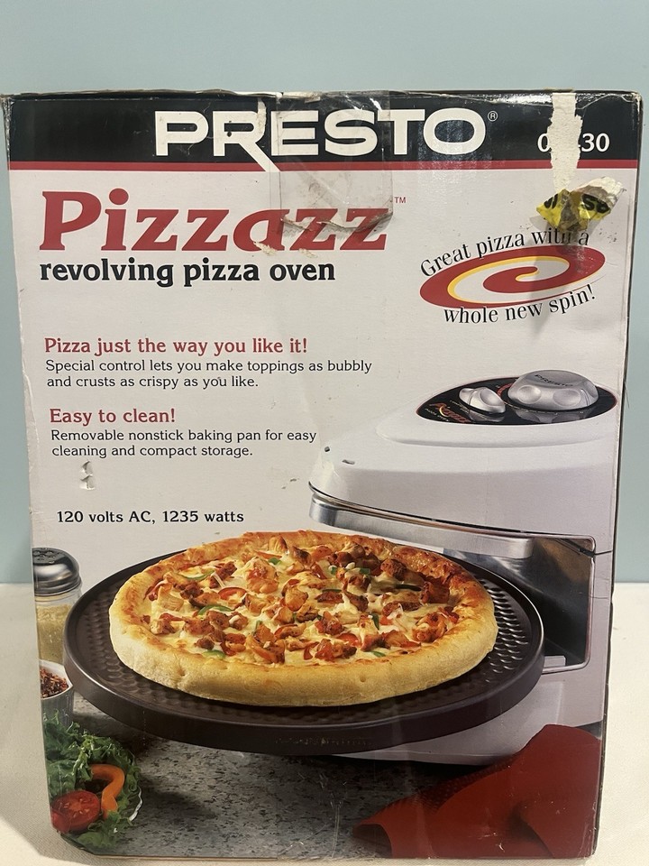 Presto Pizzazz Plus Rotating Pizza Oven 03430 Black New Sealed in ...