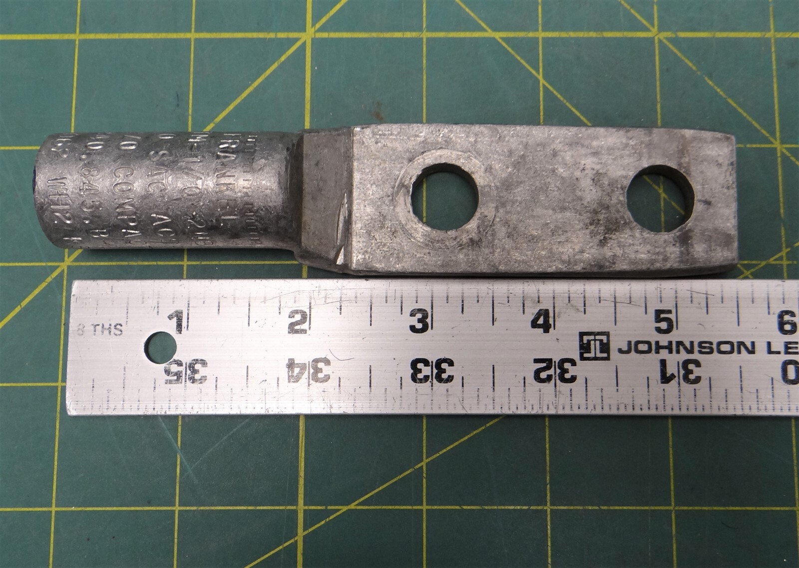 Frankel Aluminum Compression Lug Short Barrel 2-Hole 1/2" 1/0 AWG 1/0 ...