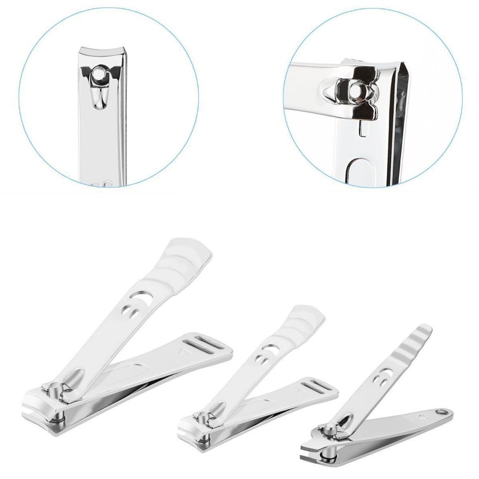 12 Piece Stainless Steel Manicure Pedicure, Cuticle Cutter Nail Clipper ...