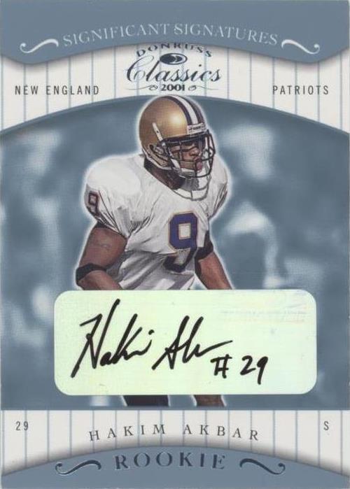 2001 Donruss Classics - Rookie Hakim Akbar #150 Significant Signatures ...