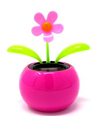 New Solar Powered Dancing ~ Mini Daisy Pink Pot (3 1/2 inches) FREE ...