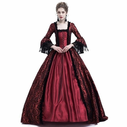 Women Vintage Medieval Victorian Dress Renaissance Ball Gowns Dresses ...