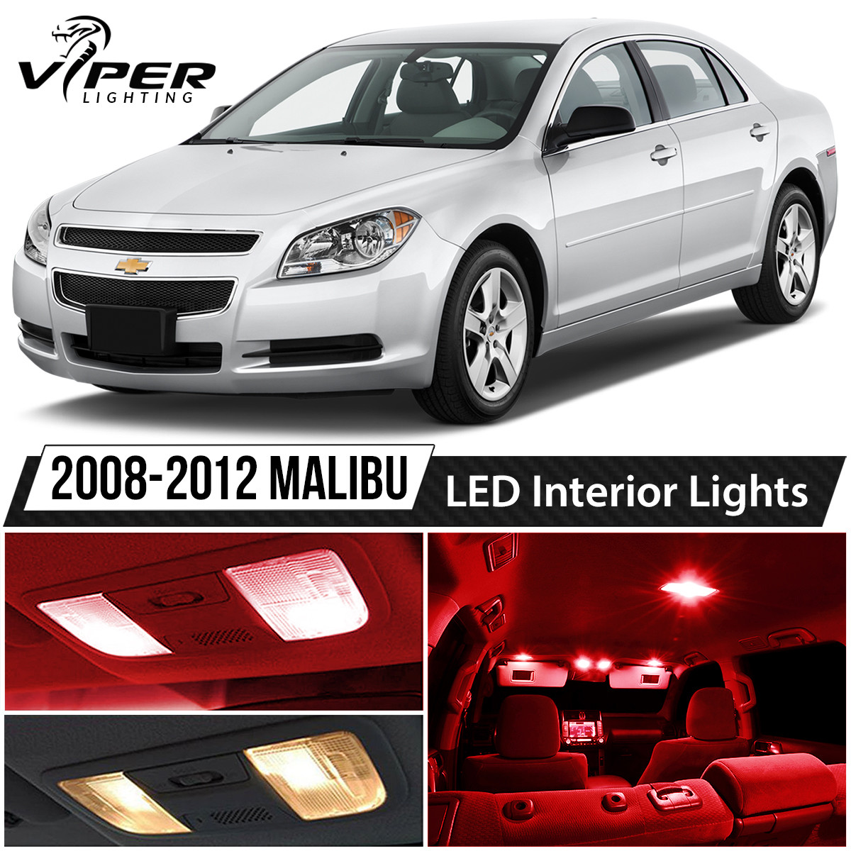 2008-2012 Chevy Malibu Red LED Interior Lights Package Kit | eBay