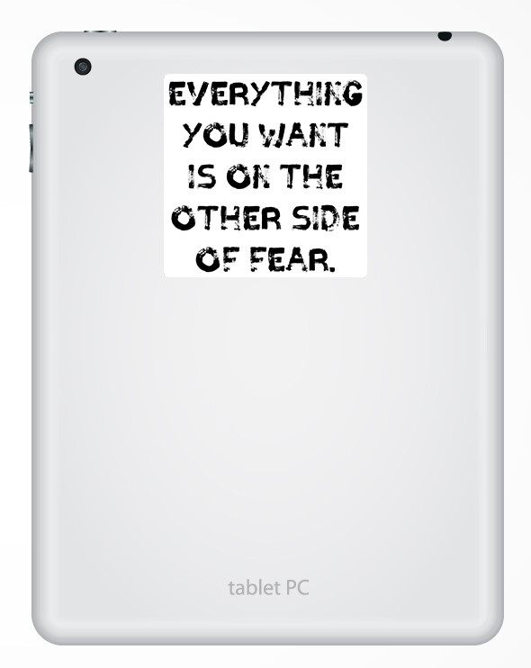 2 x 10cm Motivation Quote Vinyl Stickers - Fear Positive Laptop Sticker ...