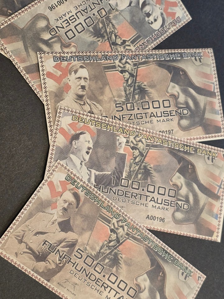 THIRD REICH NOVELTY CURRENCY Lot Adolf Hitler Banknotes Reichsbanknotes ...