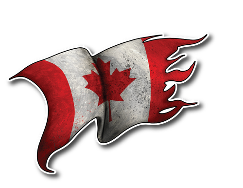 Canada Canadian Flag Vinyl Decal Bumper Sticker Truck Car Window Maple ...